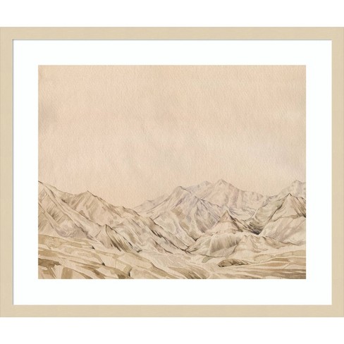 Amanti Art Twilight Mountain Peaks Iii By Grace Popp Wood Framed Wall ...