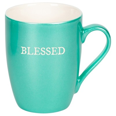 Elanze Designs Blessed Teal 10 Ounce New Bone China Coffee Cup Mug : Target