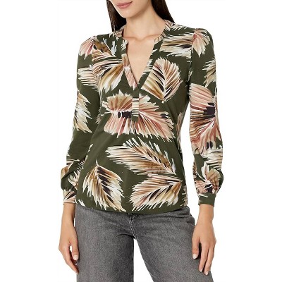 Women's Long-sleeve Fern Henley Top - Nic + Zoe S : Target
