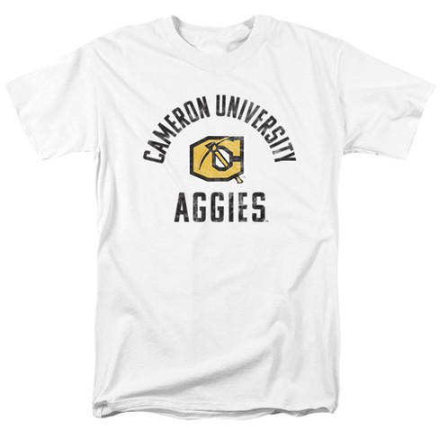 Cameron University Official Aggies Logo Adult T-shirt, White, Small ...