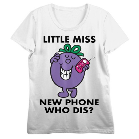 Mr. Men And Little Miss Meme Little Miss New Phone Who Dis Crew Neck ...