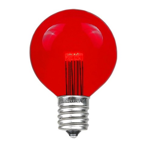 Novelty Lights Red G50 Globe Hanging Led String Light Replacement Bulbs ...