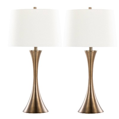 Lumisource (set Of 2) Lenuxe 29" Contemporary Metal Table Lamps Matte ...