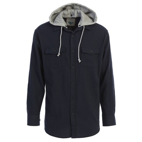 Gioberti Men's Removable Hoodie Plaid Checkered Flannel Shirt, Heather ...