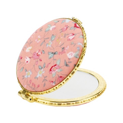 Unique Bargains Compact Round Mini Mirror For Purse Pink 1 Pc : Target