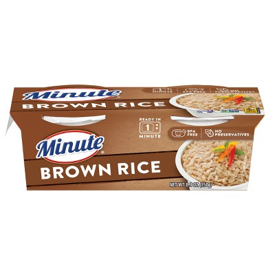 Minute Rice Gluten Free To Serve Fully Cooked Brown Rice Cups - 8.8oz ...