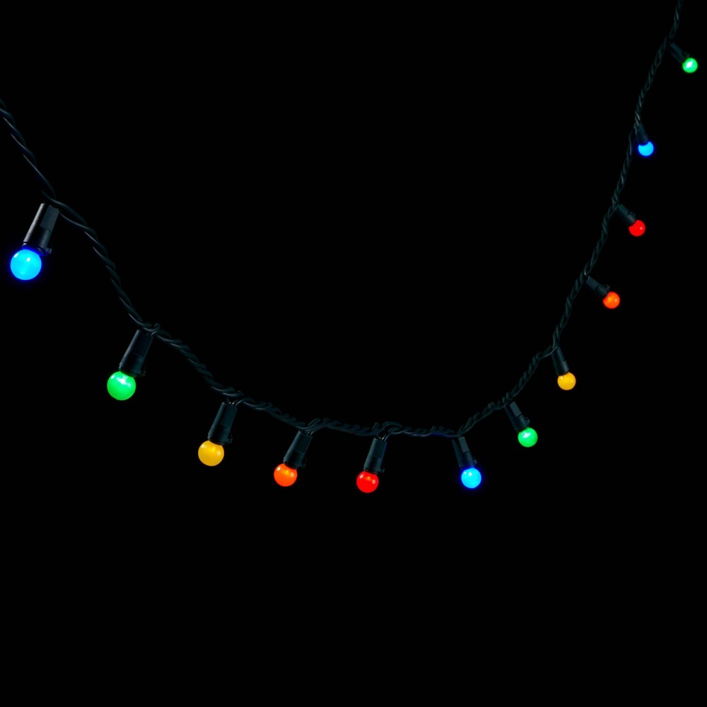 50ct LED Classic Glow Smooth Sphere Christmas String Lights Multicolor ...