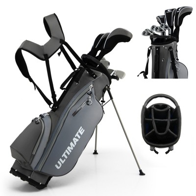 Men's Complete Golf Clubs Package Set 10 Pieces Includes Alloy Driver ...