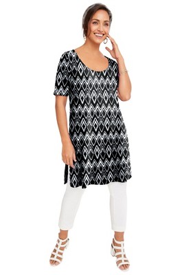 Jessica London Women’s Plus Size Mega Knit Tunic, 12 - Ikat : Target