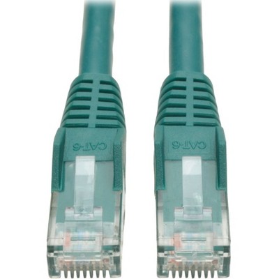 Tripp Lite Cat6 Gigabit Ethernet Snagless Molded Patch Cable Utp Green ...