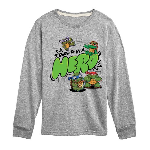 Boys' - Teenage Mutant Ninja Turtles Mutant Mayhem - Born To Be A Hero Long Sleeve Graphic T ...
