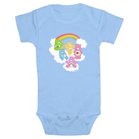 Infant's Care Bears Rainbow Clouds Group Onesie - Light Blue - 12 ...