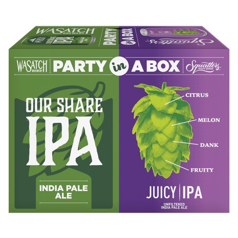 Wasatch Brewing Party In A Box Variety Pack - 12pk/12 Fl Oz Cans : Target