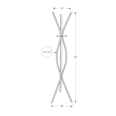 72" Contemporary Metal Coat Rack - Everyroom : Target