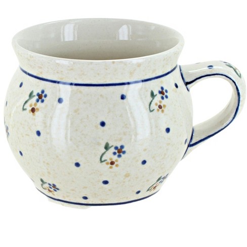 Blue Rose Polish Pottery Country Meadow Bell Shaped Mug : Target