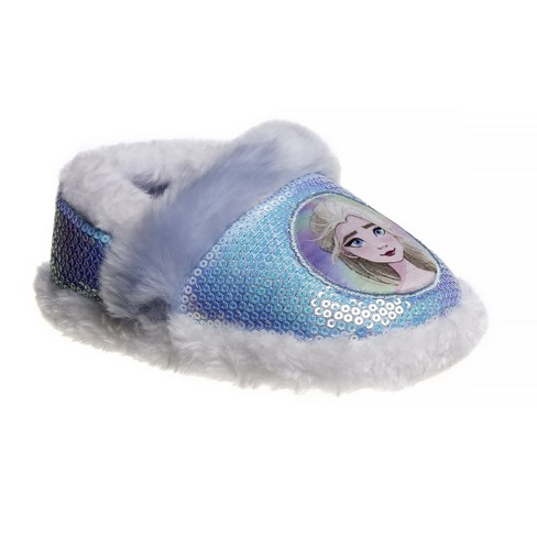 Disney Frozen Girls Slippers - Blue White, 9-10 : Target