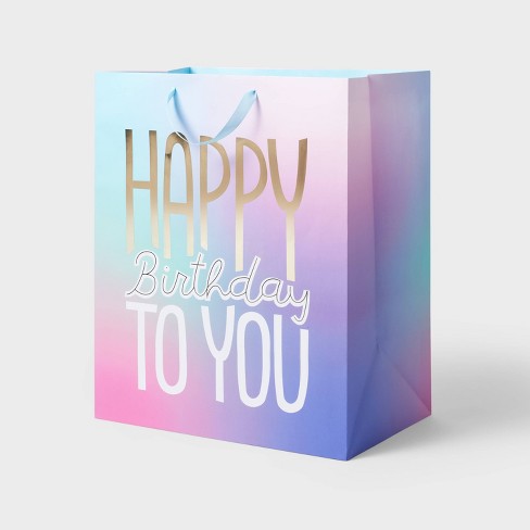 Happy Birthday Ombre Jumbo Gift Bag - Spritz™ : Target