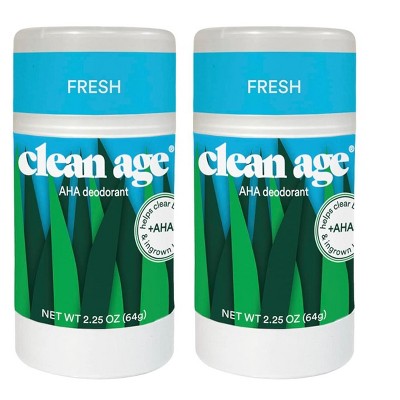 Clean Age AHA Deodorant Stick Citrus Scent for Daily Odor Protection, 2 ...