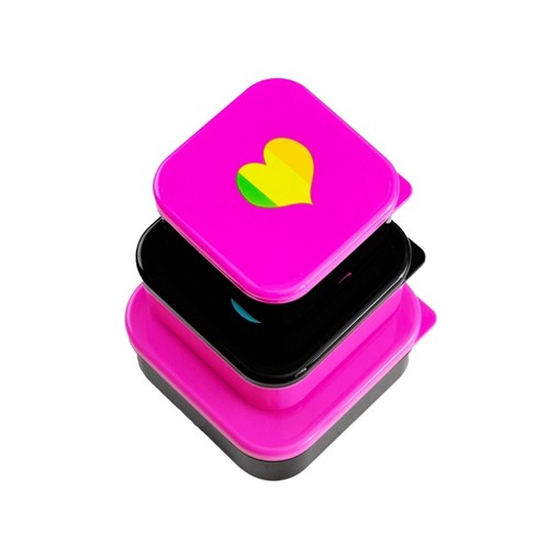 Wildkin Kids Nested Snack Containers - Rainbow Hearts : Target