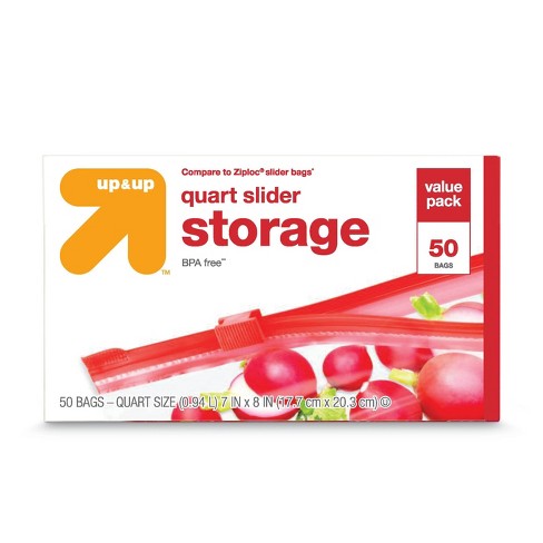 Quart Slider Storage Bags - 50ct - Up & Up™ : Target