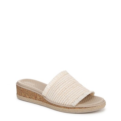 Bzees For Lifestride Womens Breezy Slide Sandal Natural Stretch Raffia ...