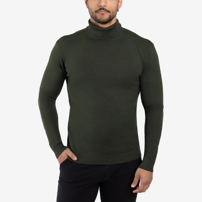 X Ray Men's Turtleneck Sweater(available In Big & Tall) In Olive Size ...