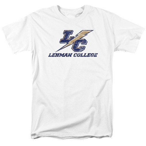 Lehman College Official Lightning Logo Adult T Shirt,white, Large : Target