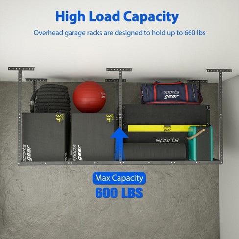 3x8ft Overhead Garage Storage Rack,adjustable Garage Storage ...