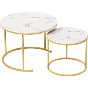 Round Nesting Coffee Table, Round Coffee Table, Space Saving Nesting ...
