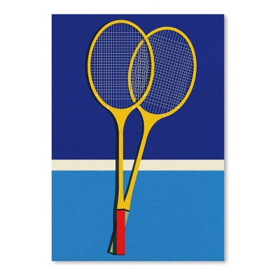Americanflat Modern Wooden Badminton Rackets By Rosi Feist Art Print ...