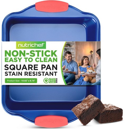Nutrichef Non-stick Square Pan - Deluxe Nonstick Blue Coating Inside ...