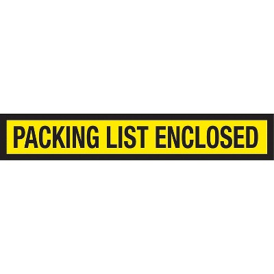 Box Partners "packing List Enclosed" Envelopes 6 3/4" X 5" Yellow 1000 ...