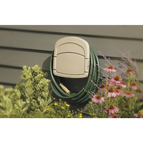 Suncast Hose Hangout 150 Ft. Taupe Wall Mounted Hose Hanger : Target