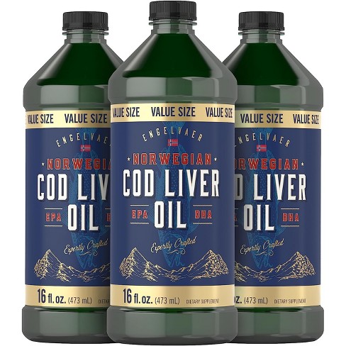 Carlyle Cod Liver Oil Liquid | 16 Fl Oz | Pack Of 3 Bottles : Target
