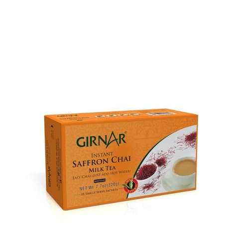 Girnar Instant Chai Premix With Saffron, 10 Sachet Pack. : Target