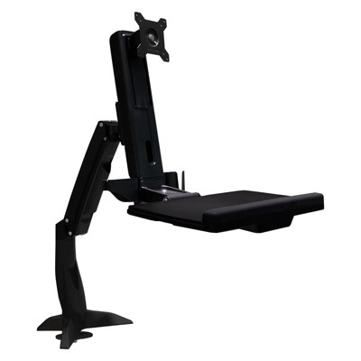 Amer Amr1acws Sit-stand Articulating Arm Desk Mount Workstation Combo ...