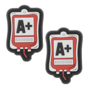 Unique Bargains Bloods Type A P00390-1 Embroidered Badge Red White 2 ...