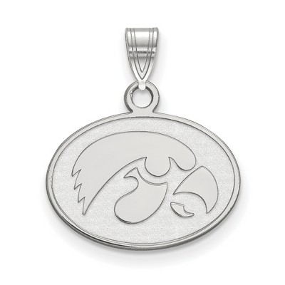 Black Bow Jewelry 10k White Gold Iowa Hawkeyes Ncaa Small Pendant : Target