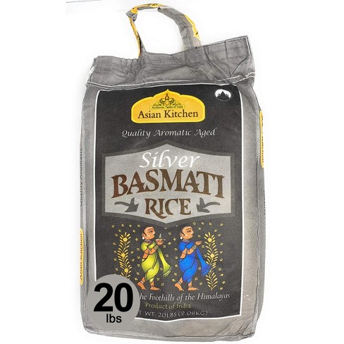 Asian Kitchen Silver White Basmati Rice - 20lbs (9.08kg) - Rani Brand ...