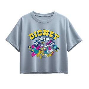 Girls' - Disney - Crew Group Photo Short Sleeve Boxy Graphic T-Shirt ...