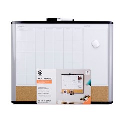 U Brands 23"x35" Magnetic Dry Erase Board Aluminum Frame : Target