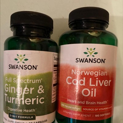 Swanson Full Spectrum Ginger & Turmeric - 2-in-1 Formula 60 Caps : Target