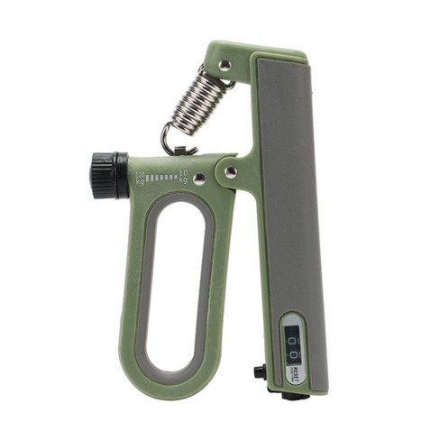 Unique Bargains Q Shape Hand Grip Strengthener Forearm Grip Gray Green ...