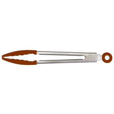 Tovolo Round Tipped Silicone And Stainless Steel Tongs, Red : Target