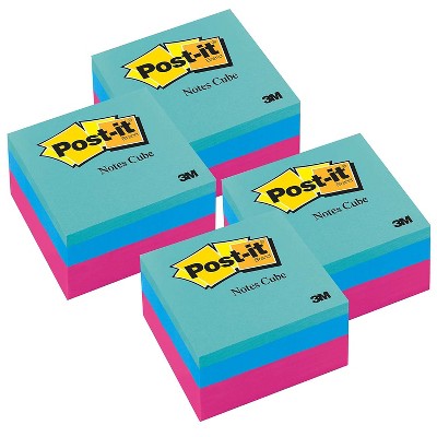 Post-it Notes 4pk 3" X 3" 50 Sheet/pad Beachside Café Collection : Target