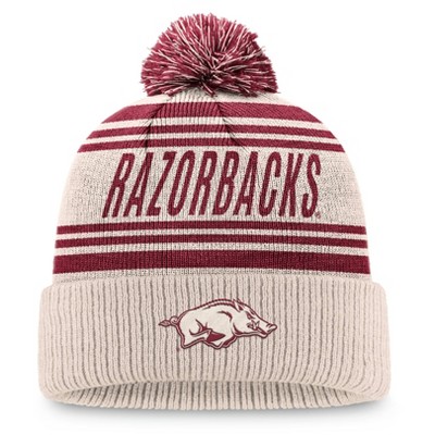 Ncaa Arkansas Razorbacks Cuffed Pom Beanie : Target