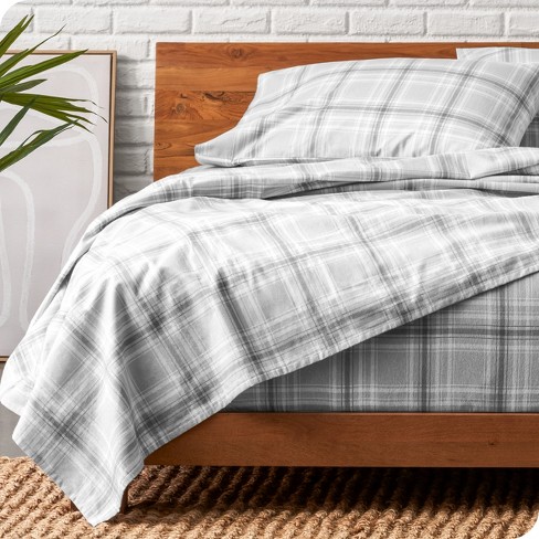Tartan Plaid Cotton Flannel Queen Sheet Set By Bare Home : Target