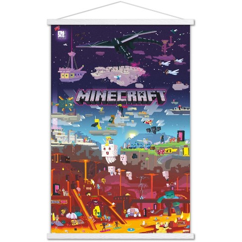 Trends International Minecraft - World Beyond Magnetic Framed Wall ...