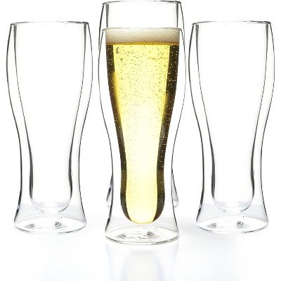 Lemonsoda Double Walled Beer Drink Glass Mug - Set Of 4 - 12.5oz : Target