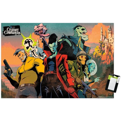Trends International Dc Comics Creature Commandos - Key Art Unframed ...